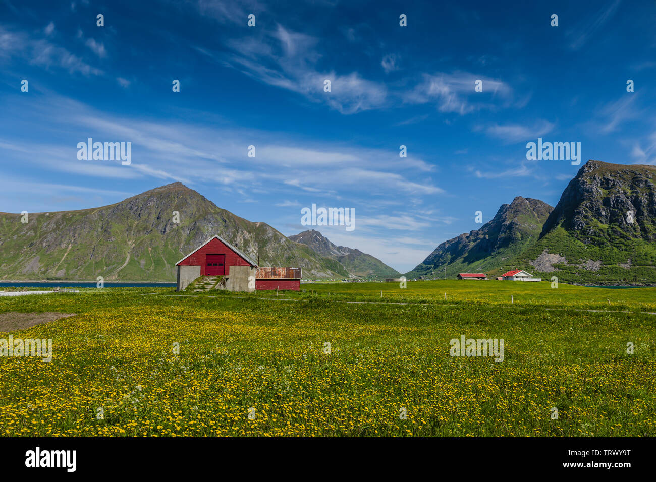 Farm at Flakstad, Lofoten Islands, Norway Stock Photo - Alamy
