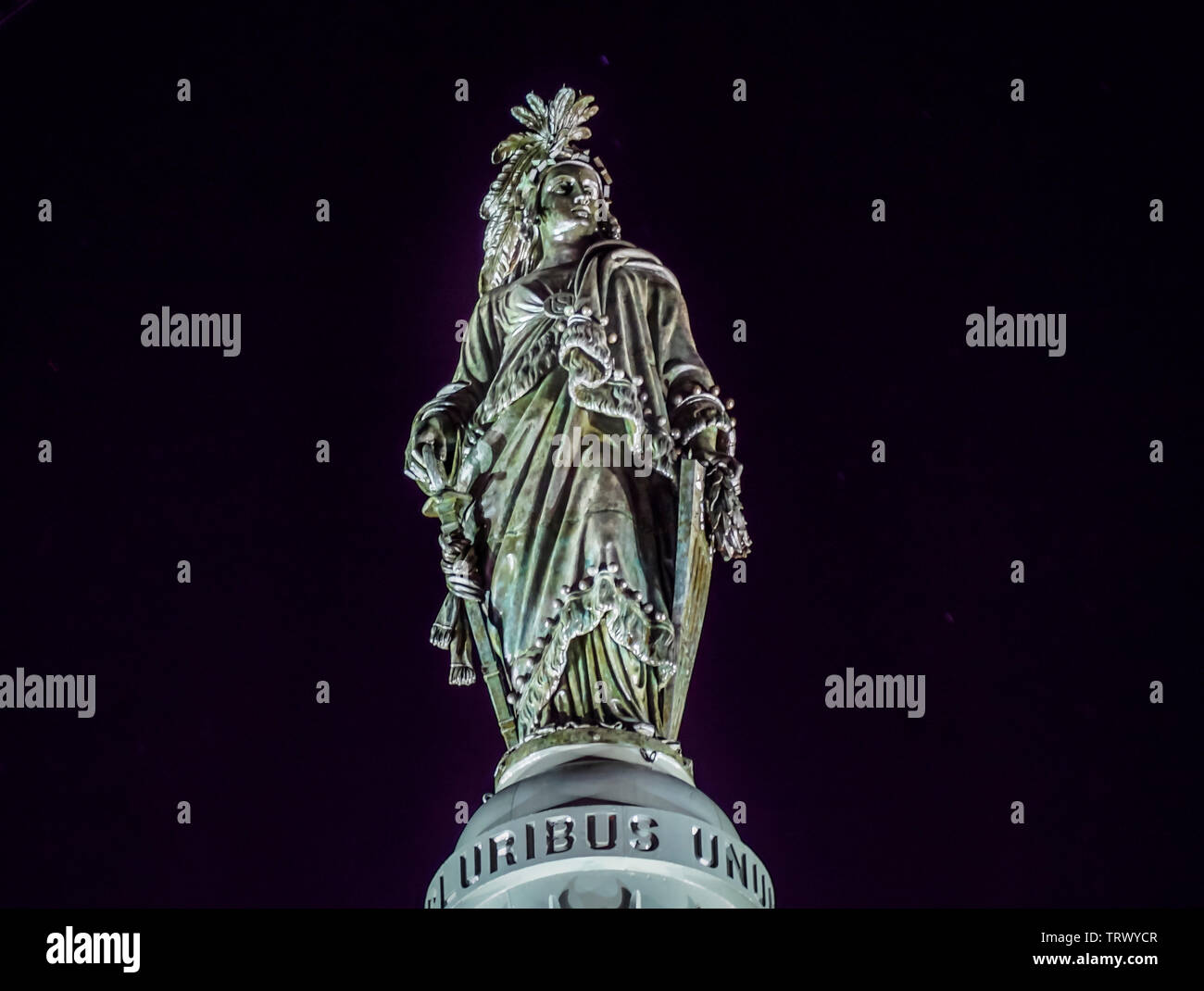 Armed Freedom Bronze Statue Top US Capitol North Side Congress House ...