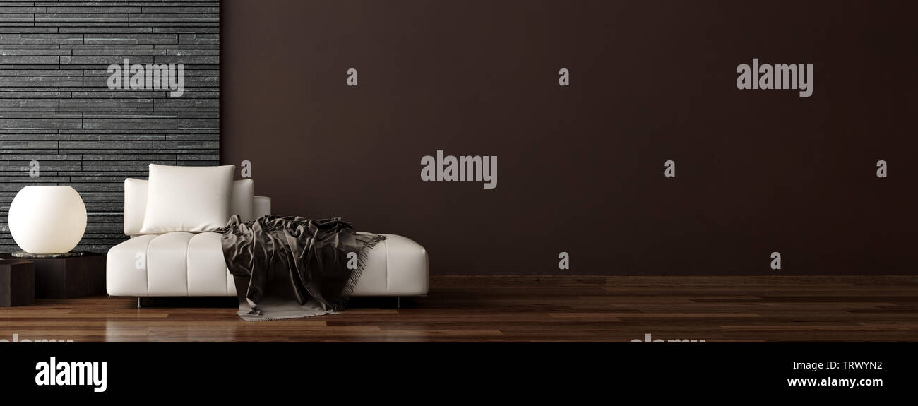 Modern home interior background, 3d render Stock Photo - Alamy
