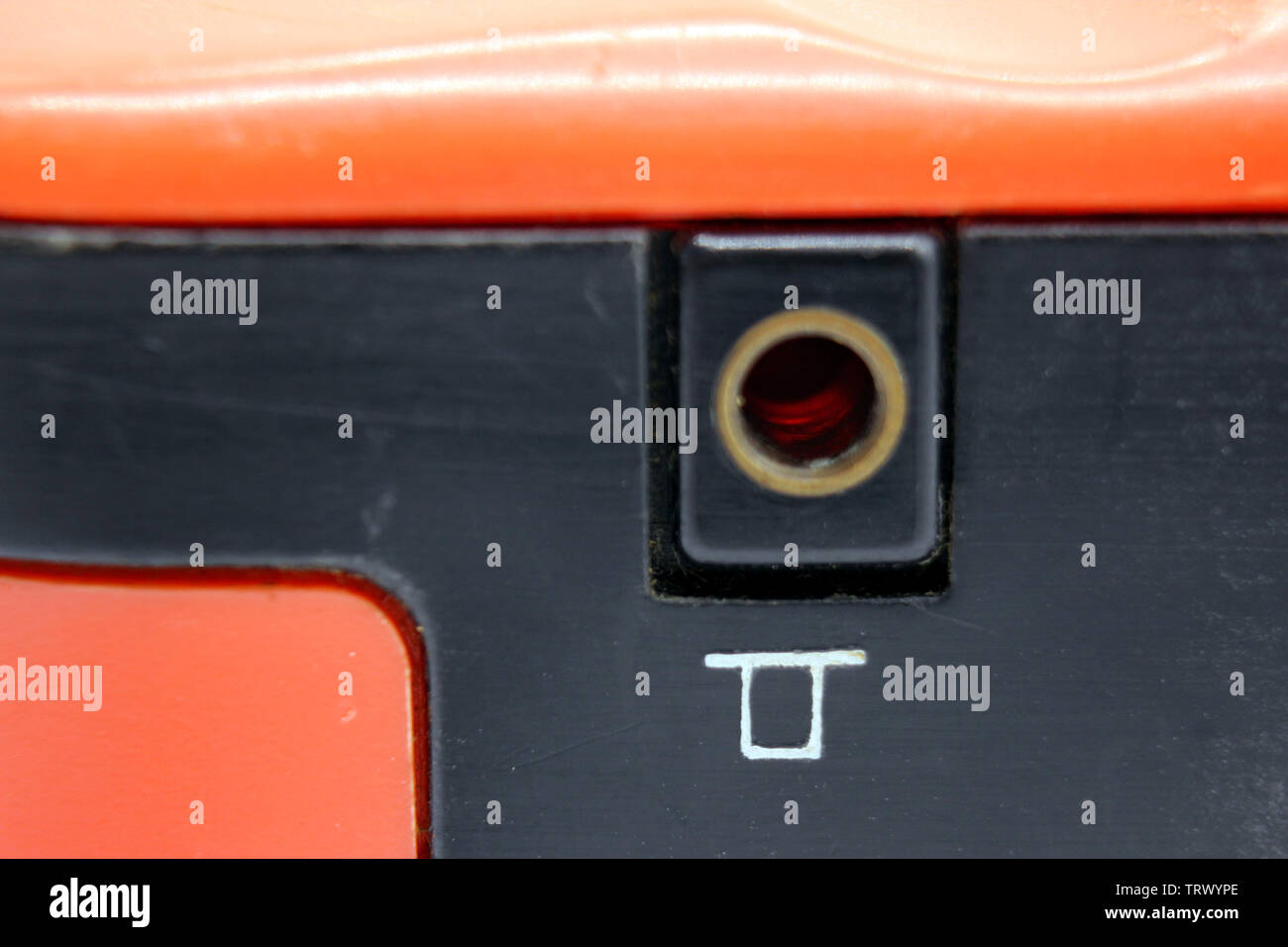 Vintage orange philips plastic transistor radio headphones input jack ...