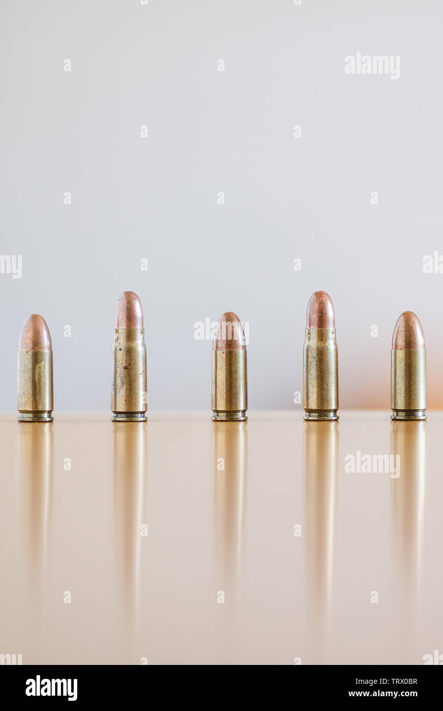 The old rusted pistol bullets Stock Photo - Alamy