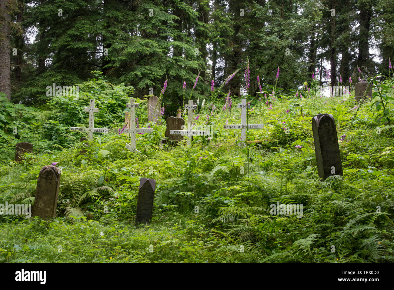 Russian Orthodox cemetery, Sitka, Alaska, USA Stock Photo - Alamy