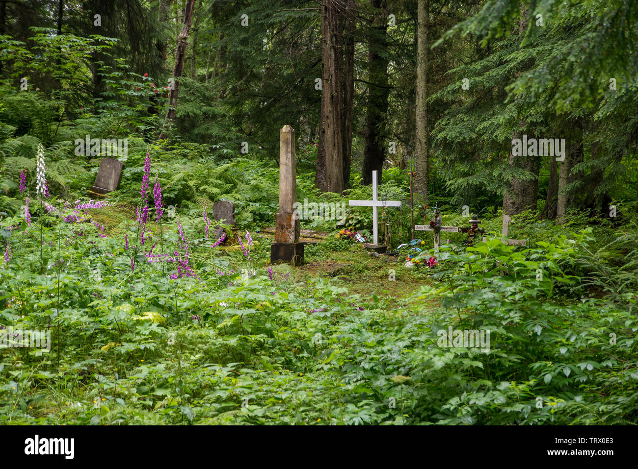 Russian Orthodox cemetery, Sitka, Alaska, USA Stock Photo - Alamy
