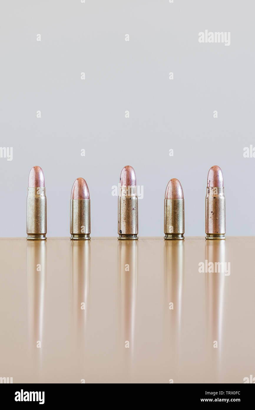 The old rusted pistol bullets Stock Photo - Alamy