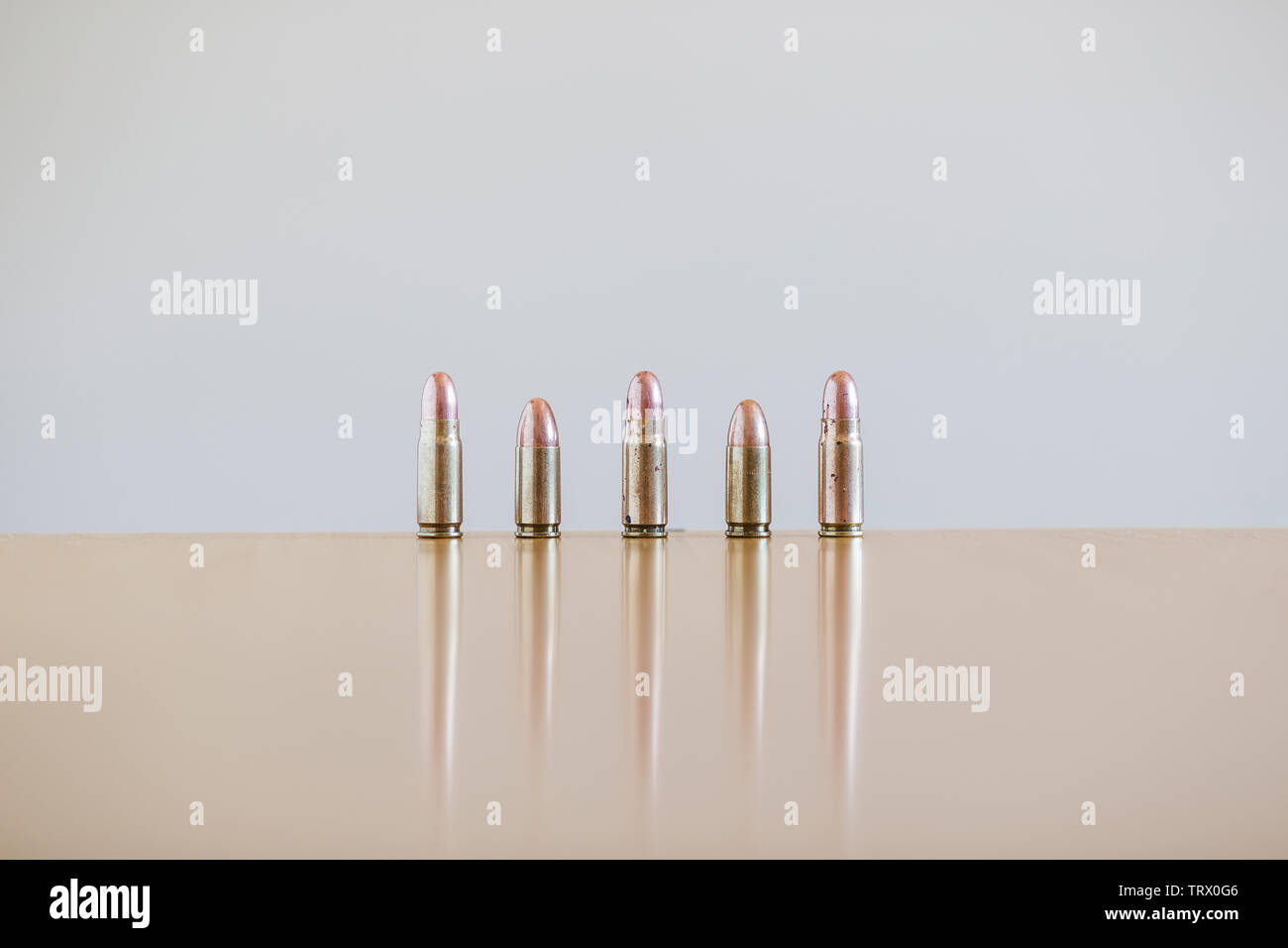 The old rusted pistol bullets Stock Photo - Alamy