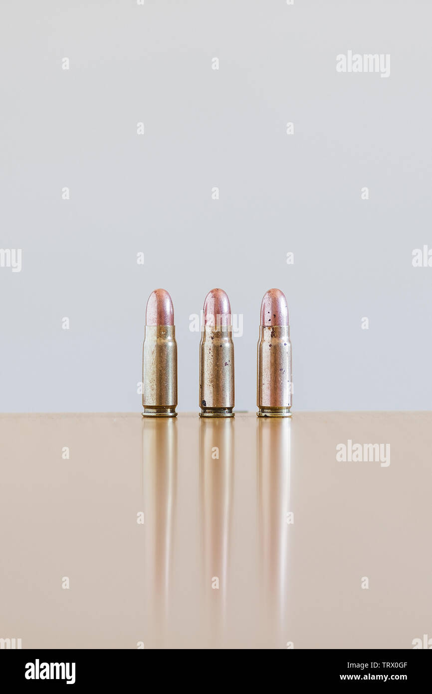 The old rusted pistol bullets Stock Photo - Alamy