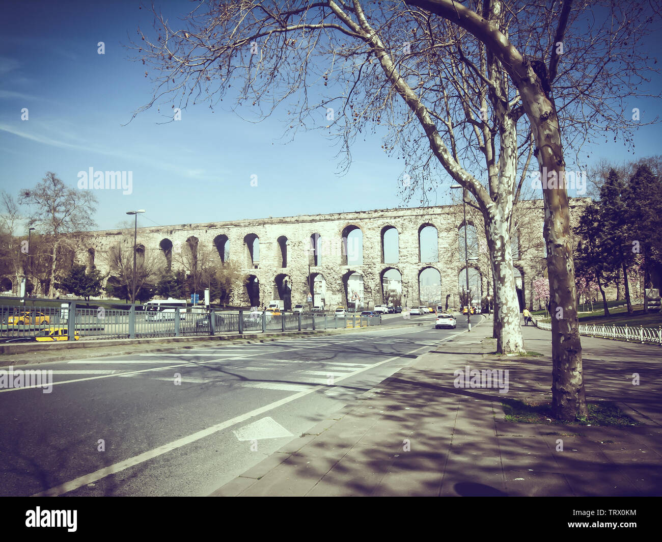 Valens Aqueduct (Bozdogan Kemeri), Turkey, Istanbul .Aqueduct of Valens ...