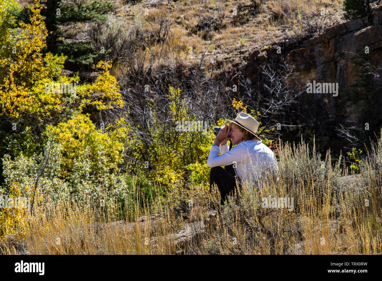 Photographers at photo workshop, Absaroka Ranch, Wyoming, held every ...