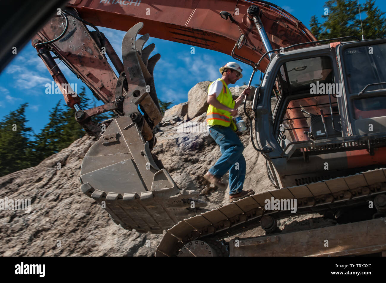 Blue Lake Dam construction site, Sitka, Alaska Stock Photo - Alamy