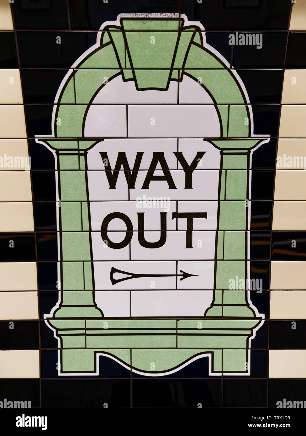 Way out sign london hi-res stock photography and images - Alamy
