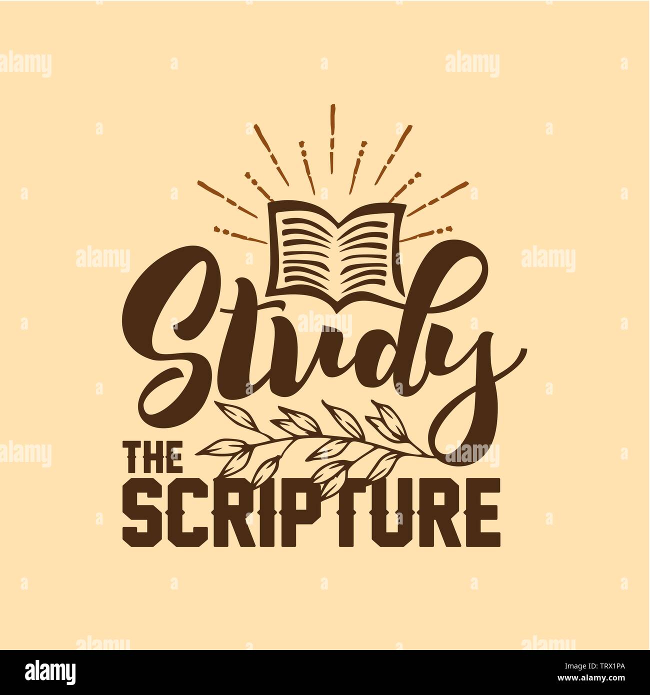 Christian typography, lettering and illustration. Study the Scripture ...