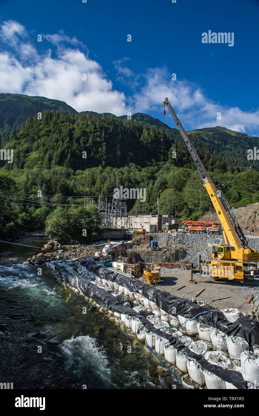 Blue Lake Dam construction site, Sitka, Alaska Stock Photo - Alamy