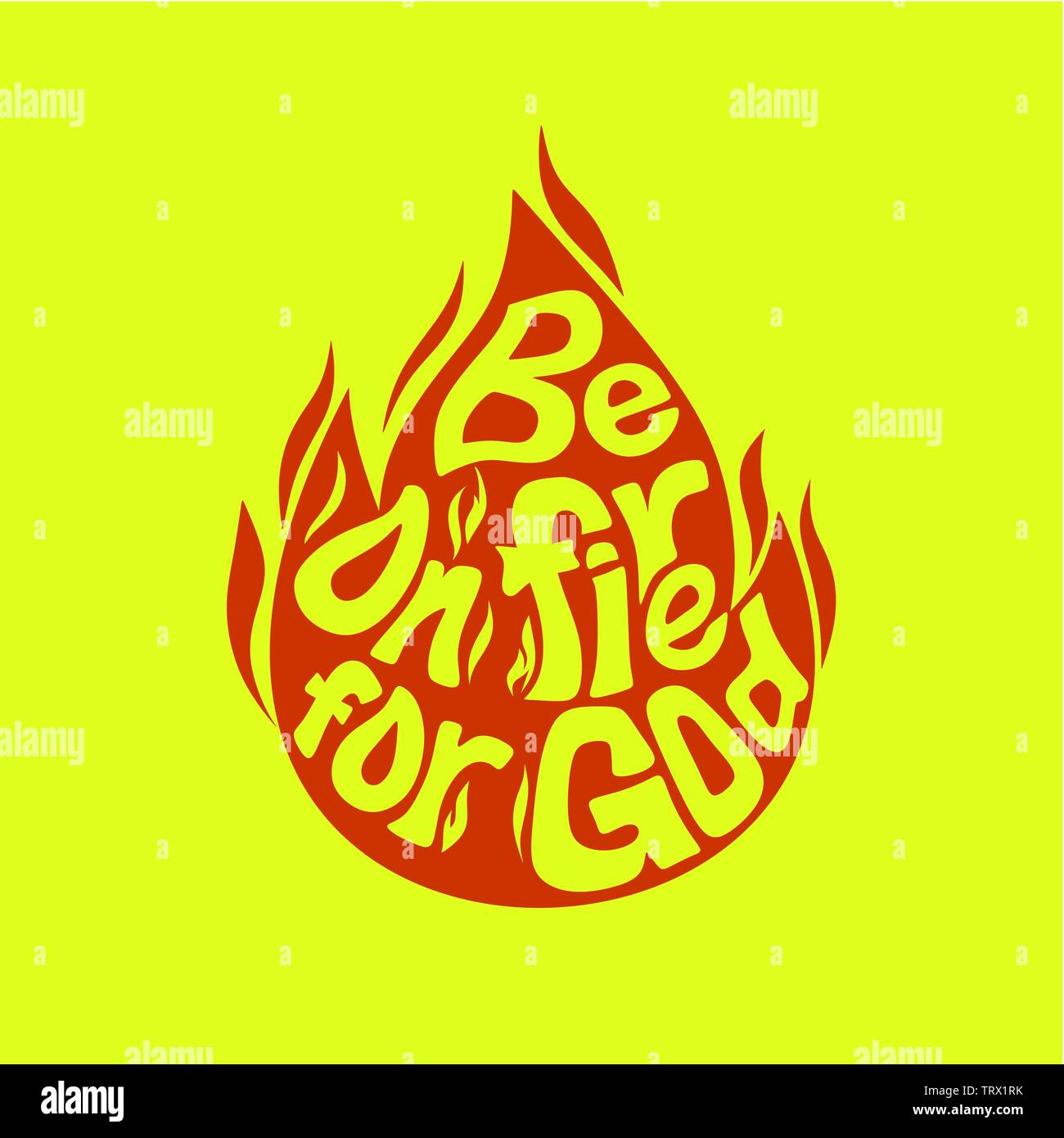 Christ on cross in fire Stock Vector Images - Alamy