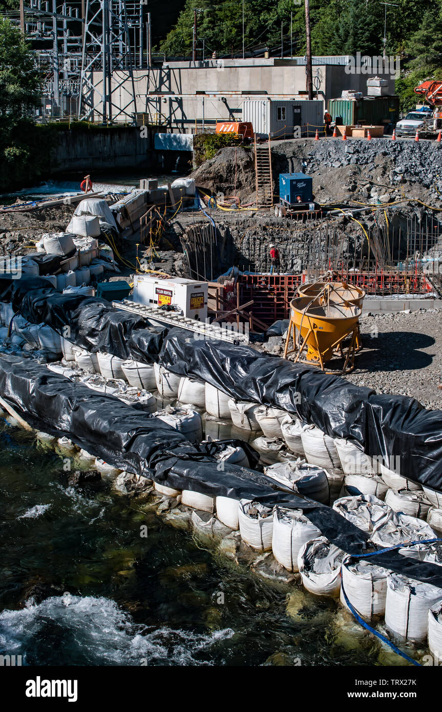 Blue Lake Dam construction site, Sitka, Alaska Stock Photo - Alamy
