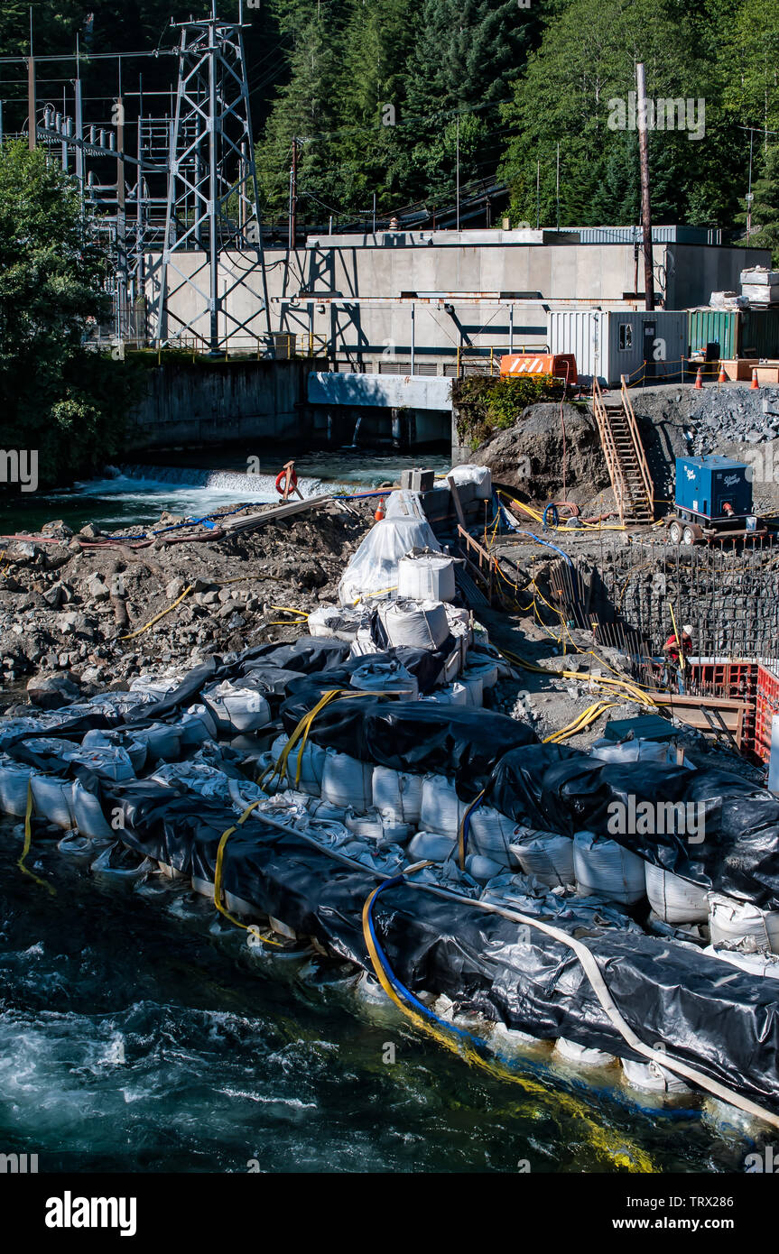 Blue Lake Dam construction site, Sitka, Alaska Stock Photo - Alamy