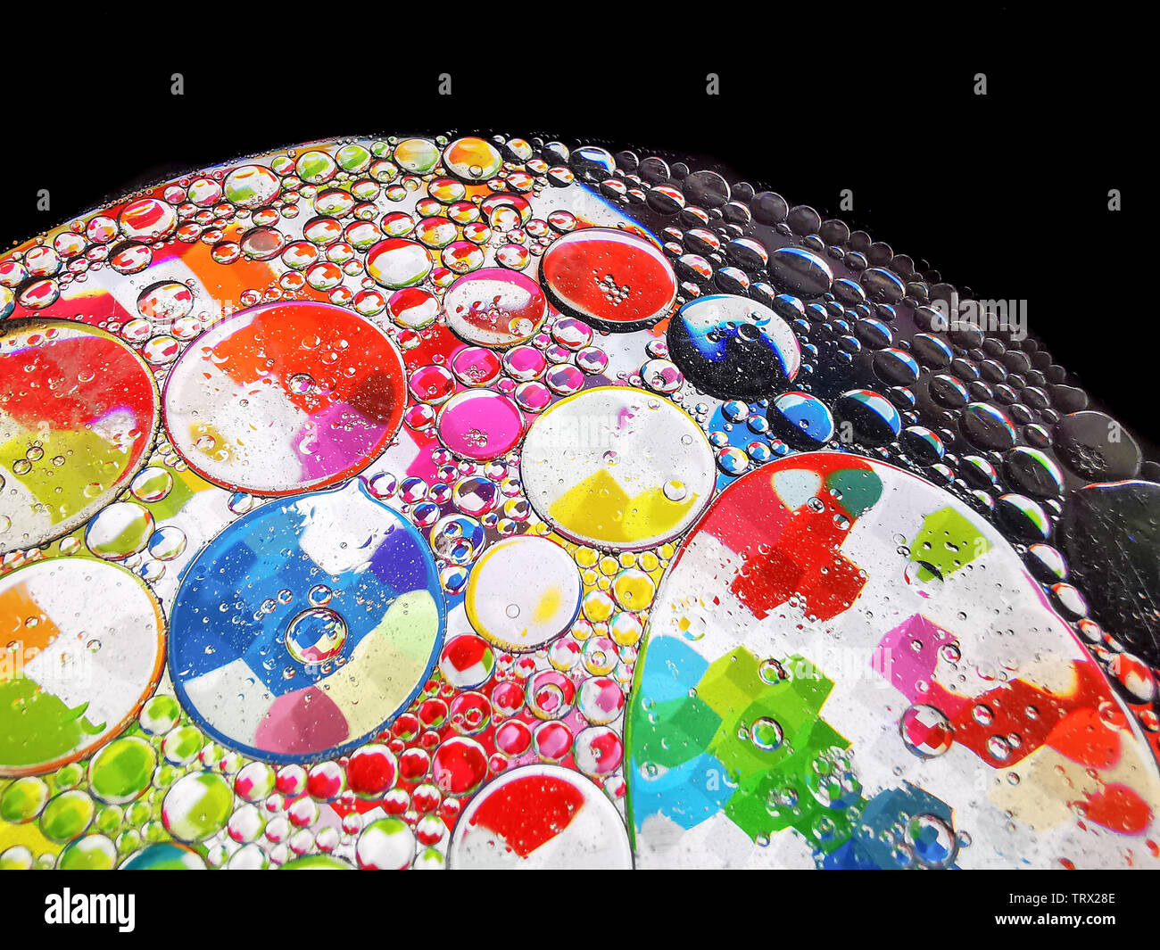 colorful rainbow spectrum oil bubbles macro abstract textures Stock ...