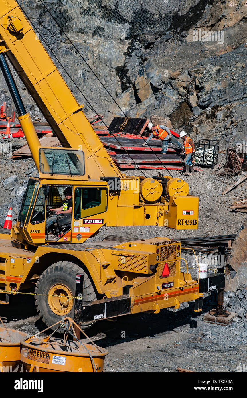 Blue Lake Dam construction site, Sitka, Alaska Stock Photo - Alamy