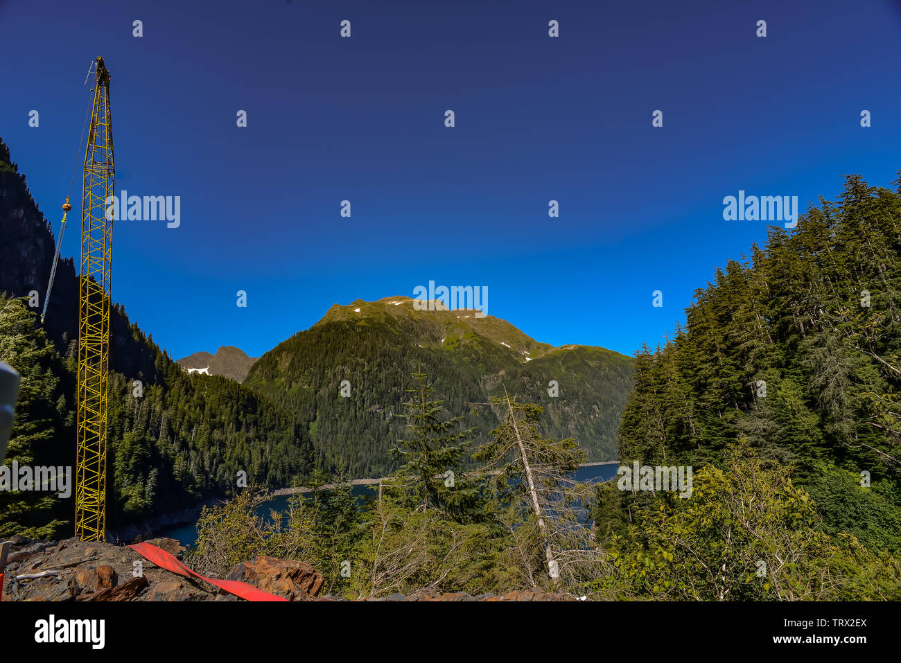 Blue Lake Dam construction site, Sitka, Alaska Stock Photo - Alamy