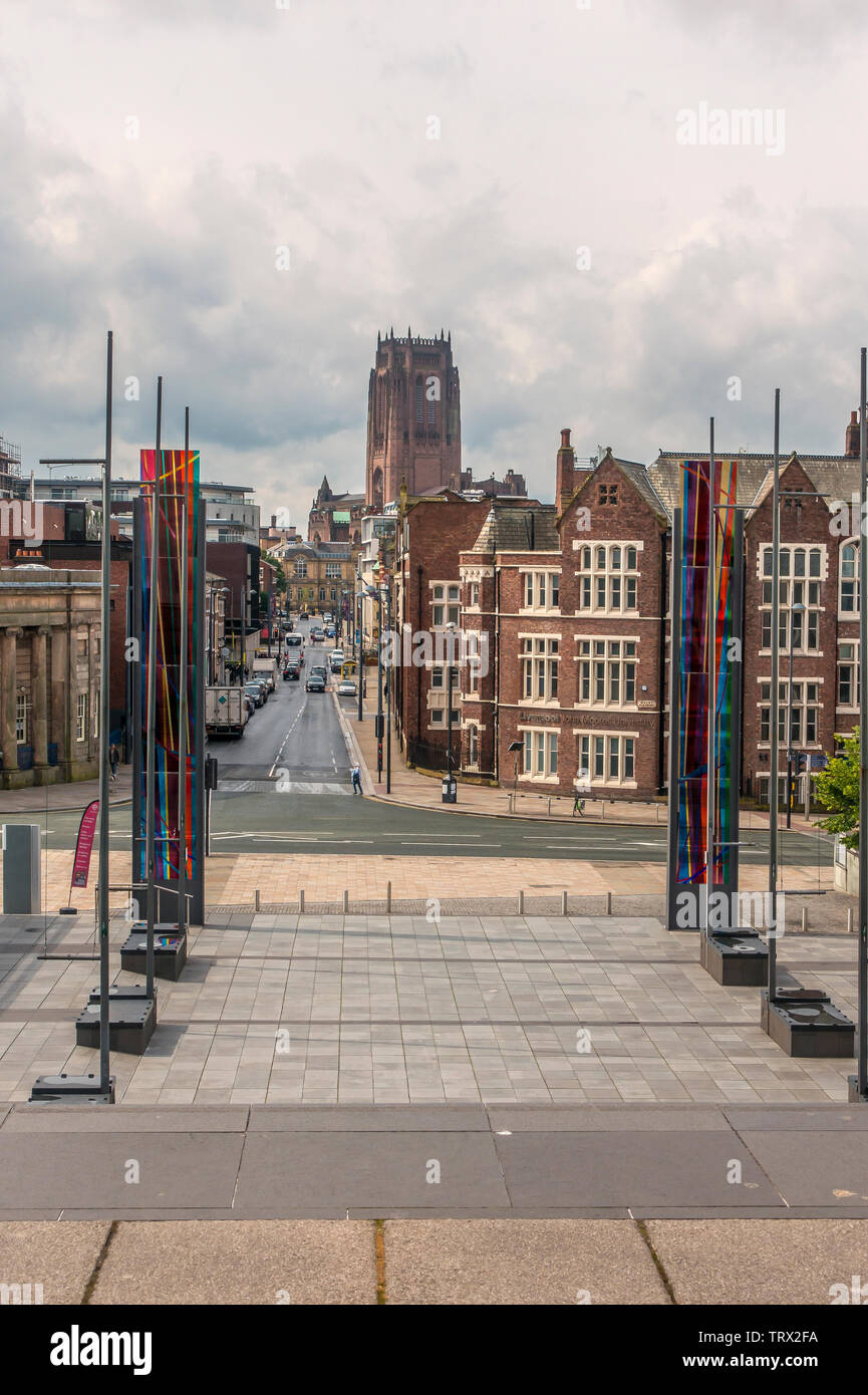 View from,Cosmopolitan Cathedral,along,Hope Street,to the,Anglican ...