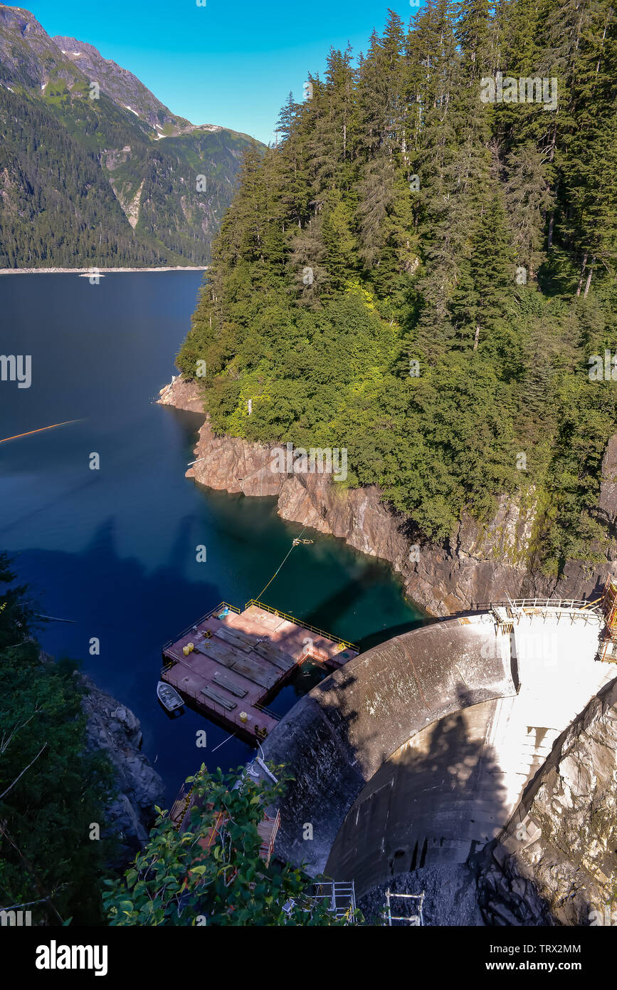 Blue Lake Dam construction site, Sitka, Alaska Stock Photo - Alamy