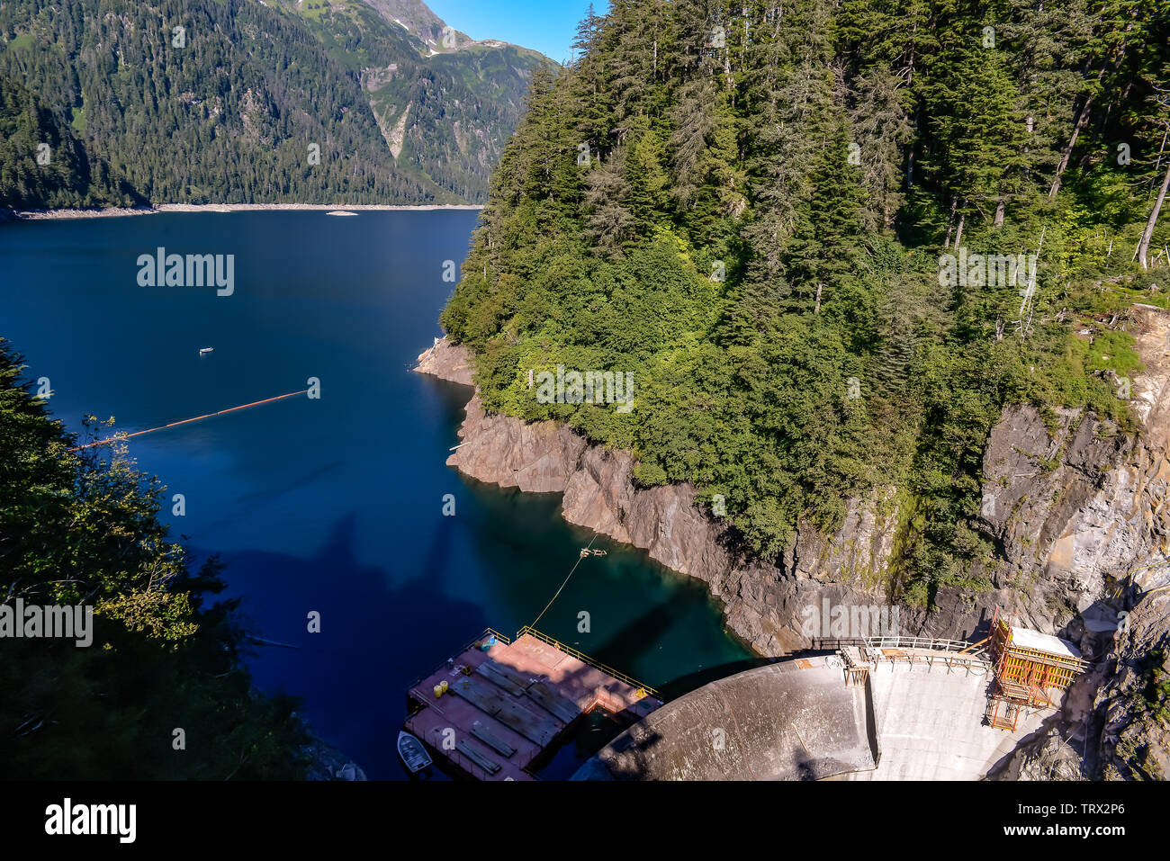 Blue Lake Dam construction site, Sitka, Alaska Stock Photo - Alamy