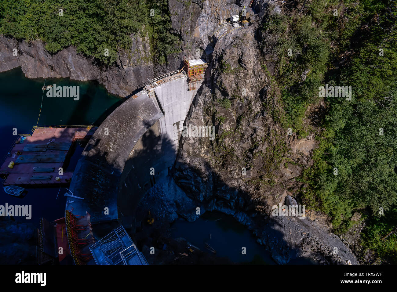 Blue Lake Dam construction site, Sitka, Alaska Stock Photo - Alamy
