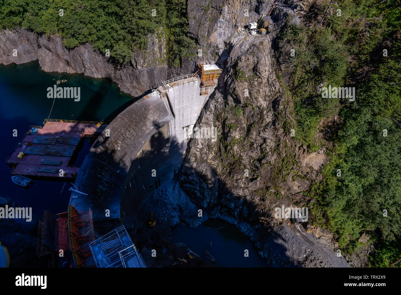 Blue Lake Dam construction site, Sitka, Alaska Stock Photo - Alamy