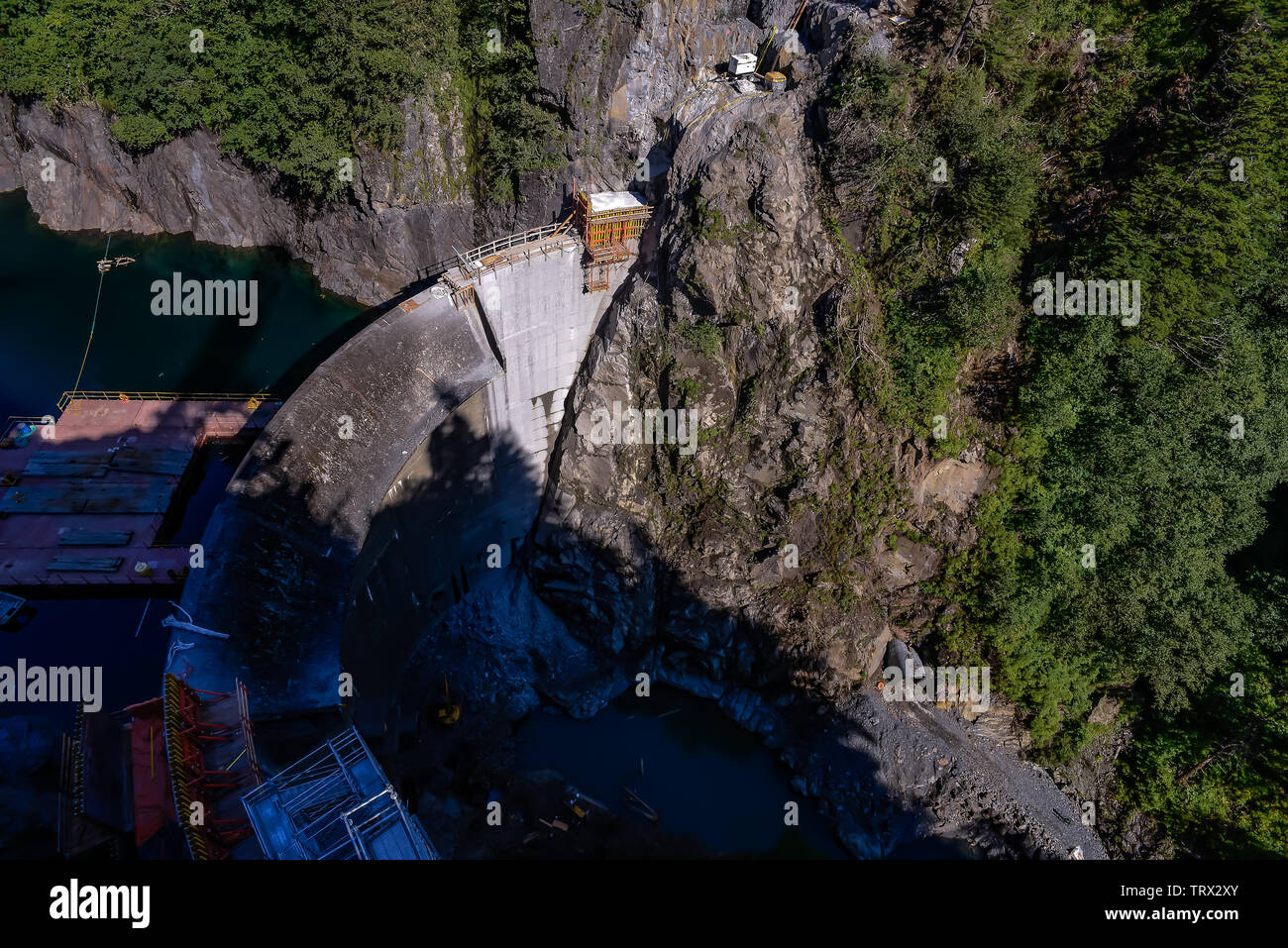 Blue Lake Dam construction site, Sitka, Alaska Stock Photo - Alamy