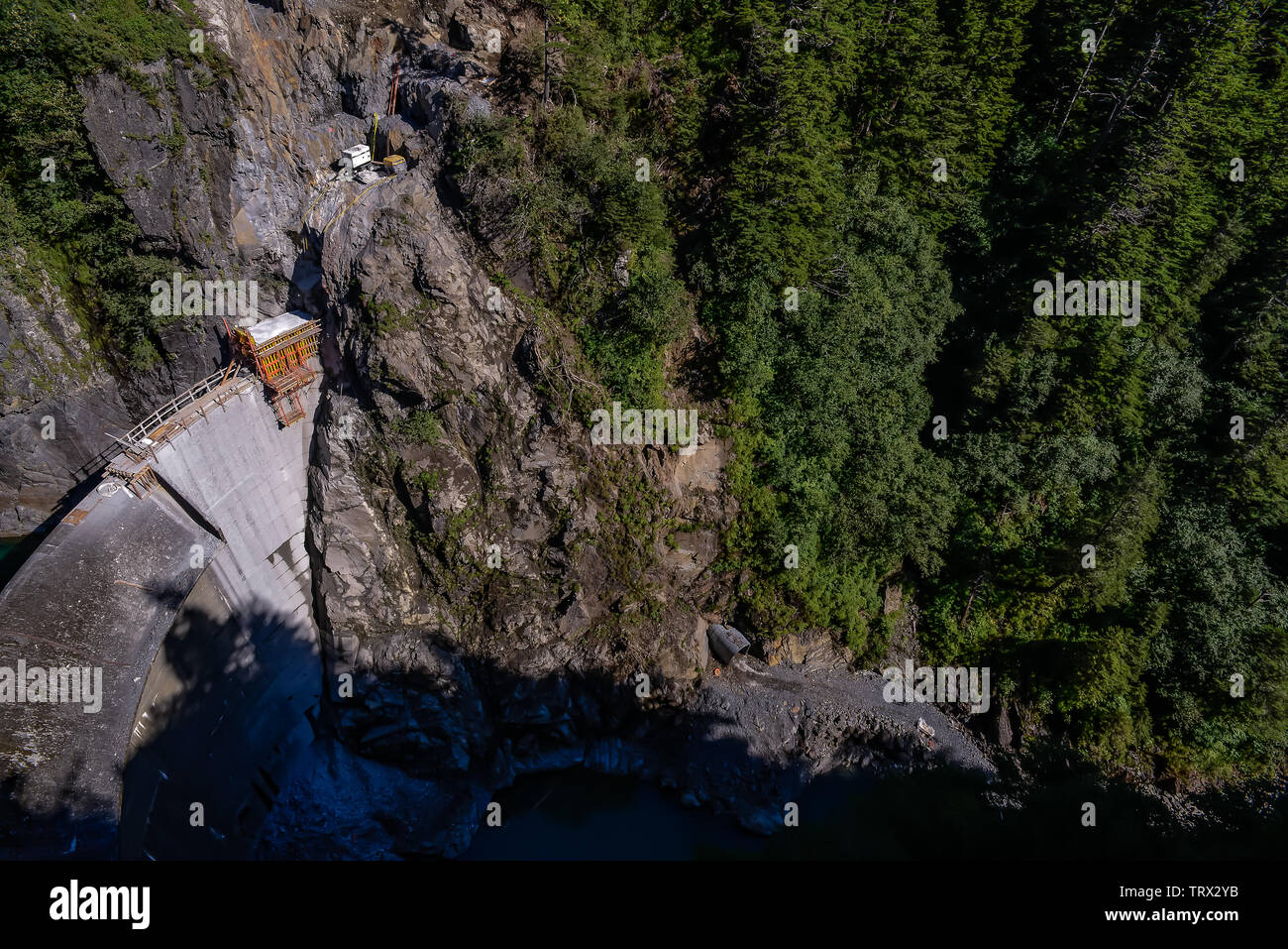 Blue Lake Dam construction site, Sitka, Alaska Stock Photo - Alamy