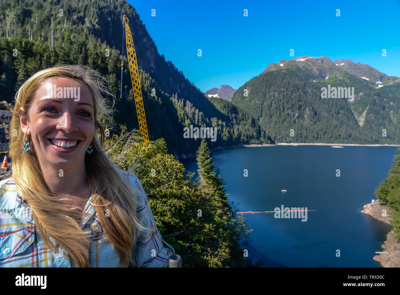 Blue Lake Dam construction site, Sitka, Alaska Stock Photo - Alamy