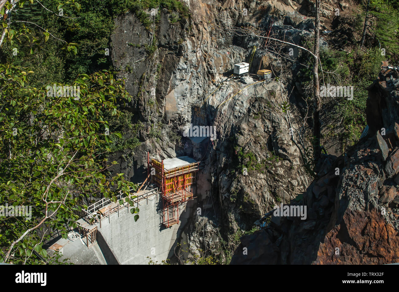 Blue Lake Dam construction site, Sitka, Alaska Stock Photo - Alamy