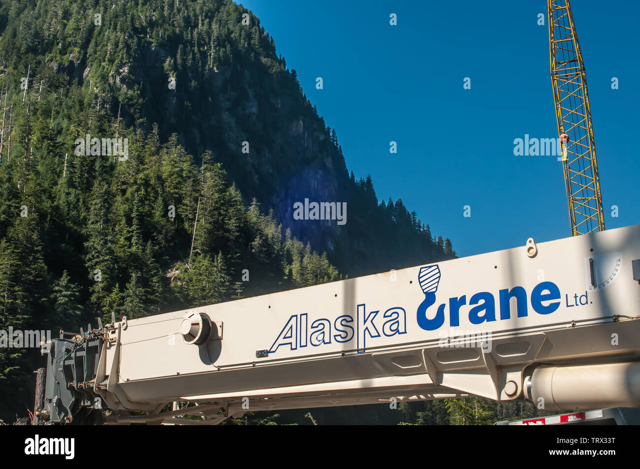 Blue Lake Dam construction site, Sitka, Alaska Stock Photo - Alamy