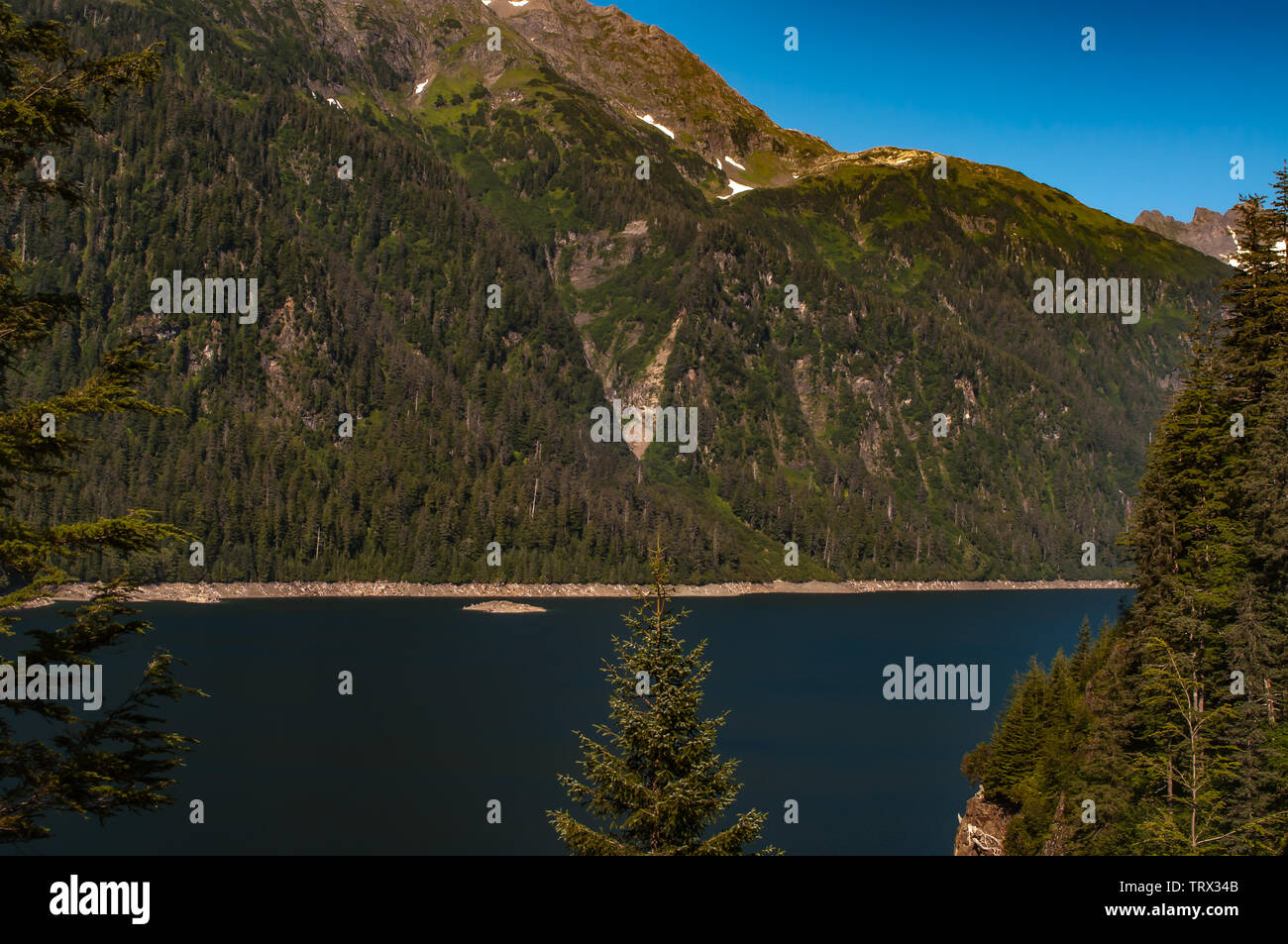 Blue Lake Dam construction site, Sitka, Alaska Stock Photo - Alamy