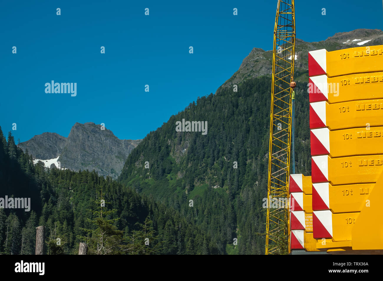 Blue Lake Dam construction site, Sitka, Alaska Stock Photo - Alamy