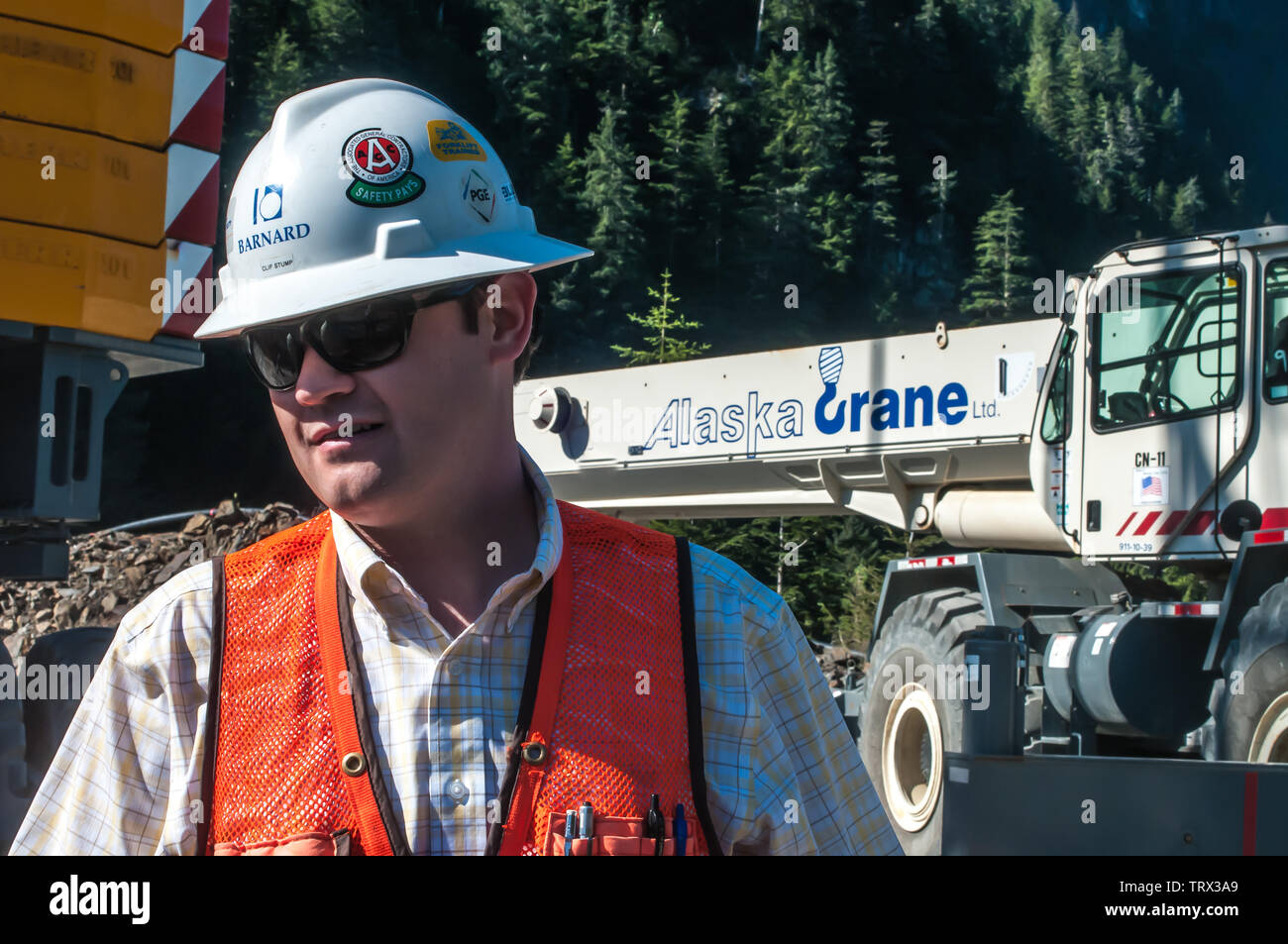 Blue Lake Dam construction site, Sitka, Alaska Stock Photo - Alamy