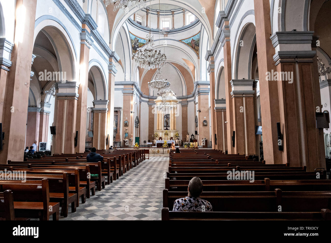 Interior view of the Veracruz Cathedral, dedicated to Our Lady of the ...