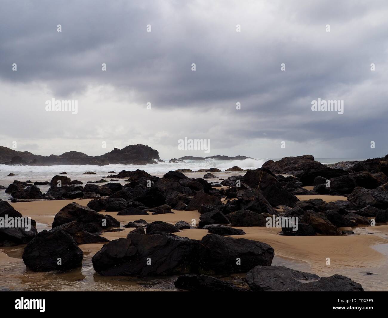 Beach waves wild storm australia hi-res stock photography and images ...