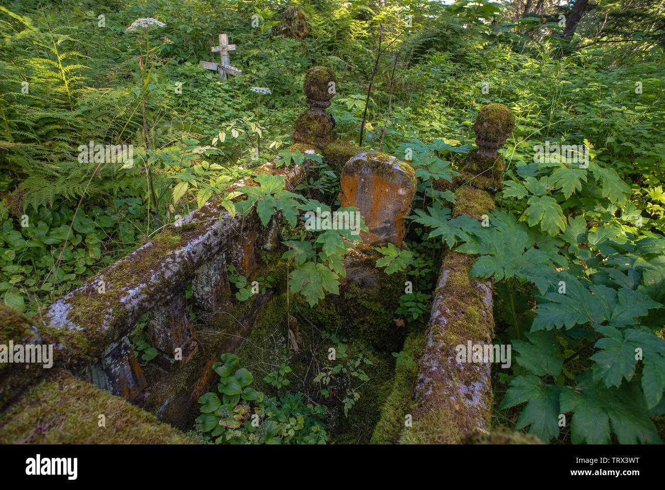 Russian Orthodox cemetery, Sitka, Alaska, USA Stock Photo - Alamy