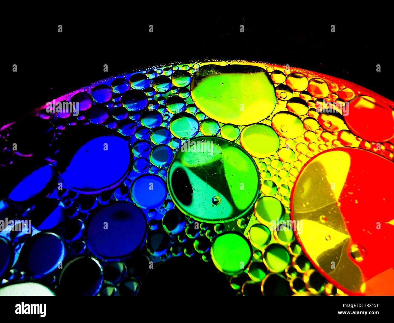 colorful rainbow spectrum oil bubbles macro abstract textures Stock ...