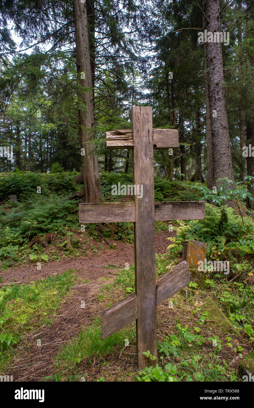 Russian Orthodox cemetery, Sitka, Alaska, USA Stock Photo - Alamy