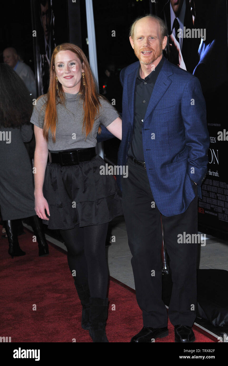LOS ANGELES, CA. November 24, 2008: Director Ron Howard & daughter at ...