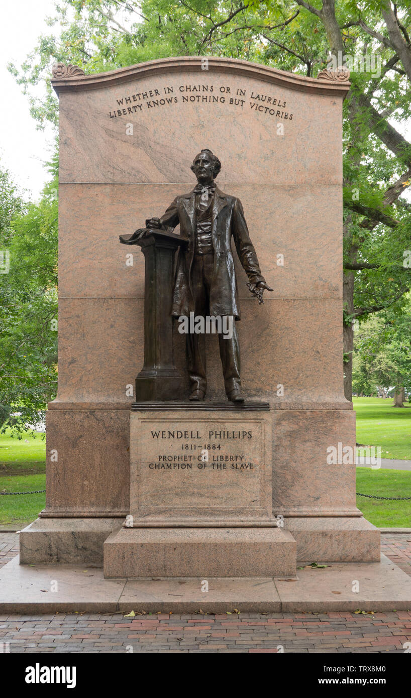 Wendell phillips statue hi-res stock photography and images - Alamy