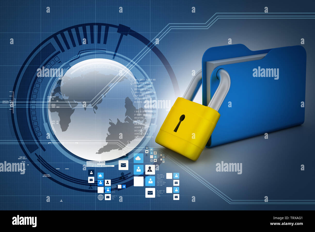 Locked folder sign hi-res stock photography and images - Alamy