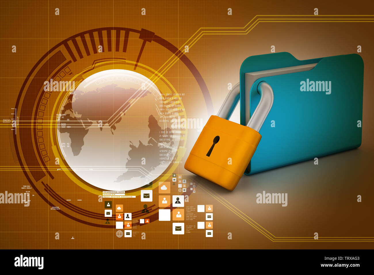 Locked folder sign hi-res stock photography and images - Alamy