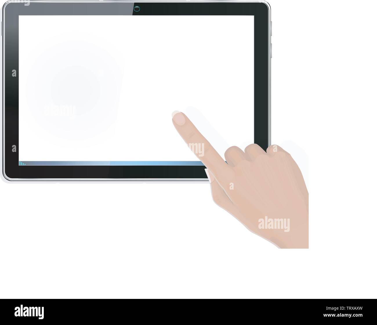Finger pointing to screen Stock Vector Images - Alamy