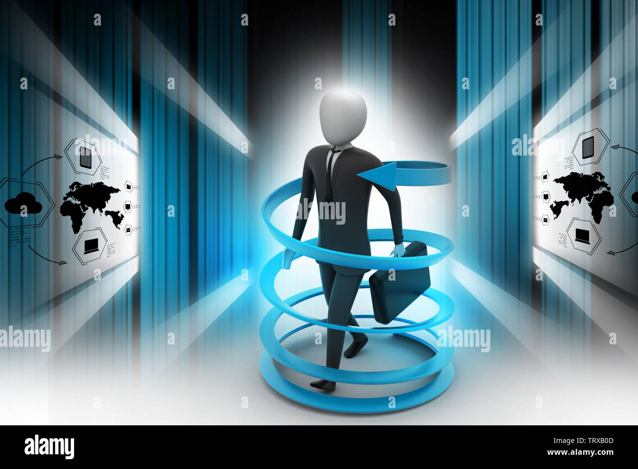 3d man business success concept Stock Photo - Alamy