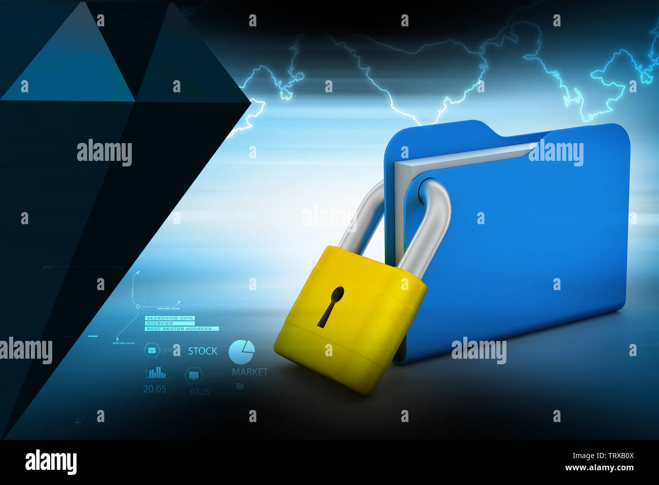 Locked folder sign hi-res stock photography and images - Alamy