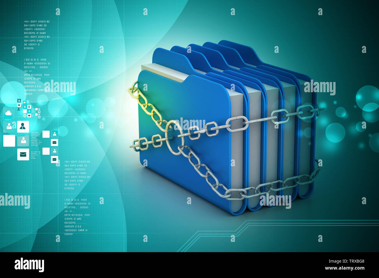 folder locked by chains Stock Photo - Alamy
