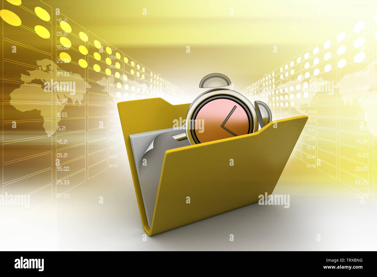 Folder document time clock hi-res stock photography and images - Alamy