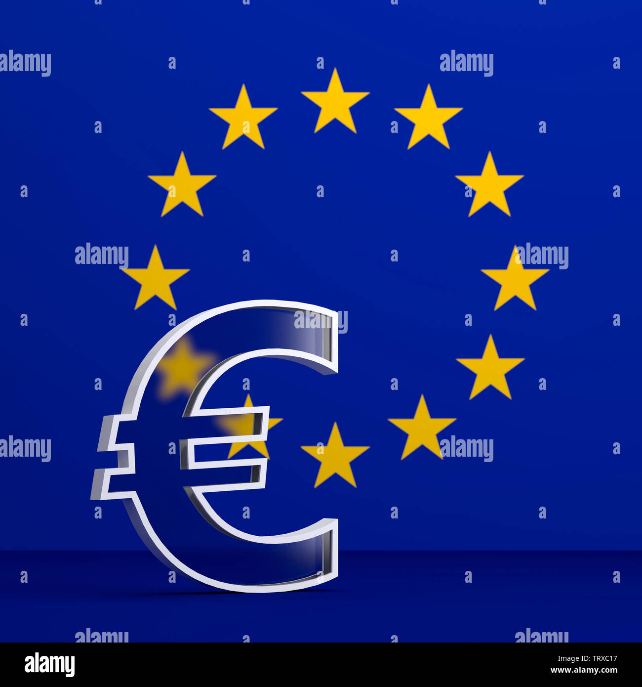 3D euro symbol rendering - Illustration Stock Photo - Alamy